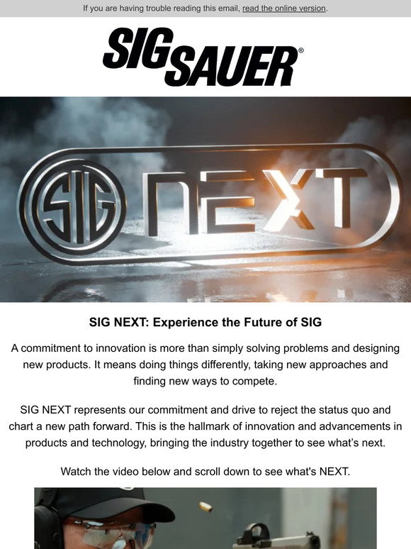 SIG SAUER: SIG NEXT: Experience the Future of SIG | Milled