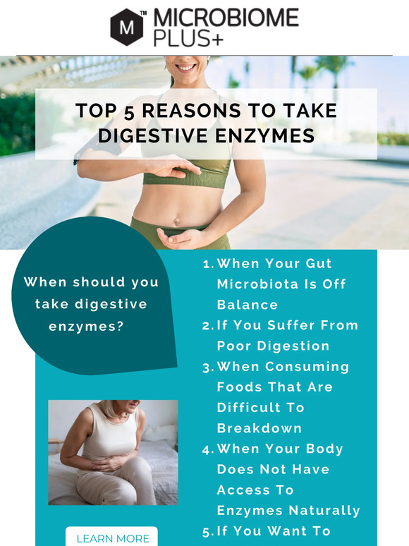 Microbiome Plus: Top 5 Reasons To Take Digestive Enzymes | Milled