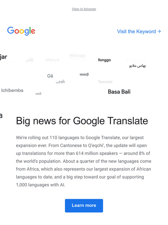 Google: Google Translate’s biggest expansion yet | Milled
