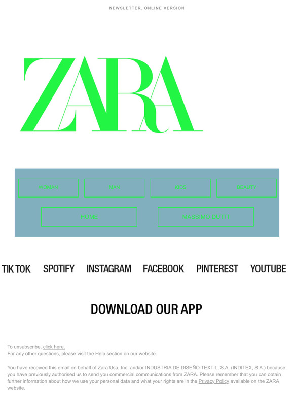 Zara USA Email Newsletters: Shop Sales, Discounts, and Coupon Codes
