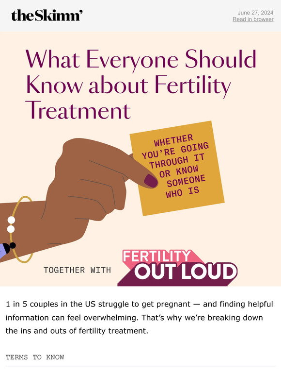 theSkimm: The ins and outs of fertility treatment… | Milled