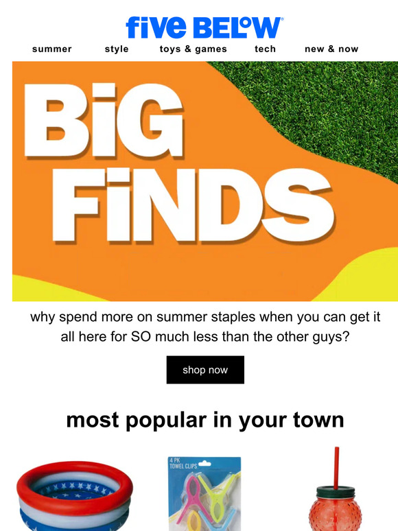 Five Below: your summertime | Milled