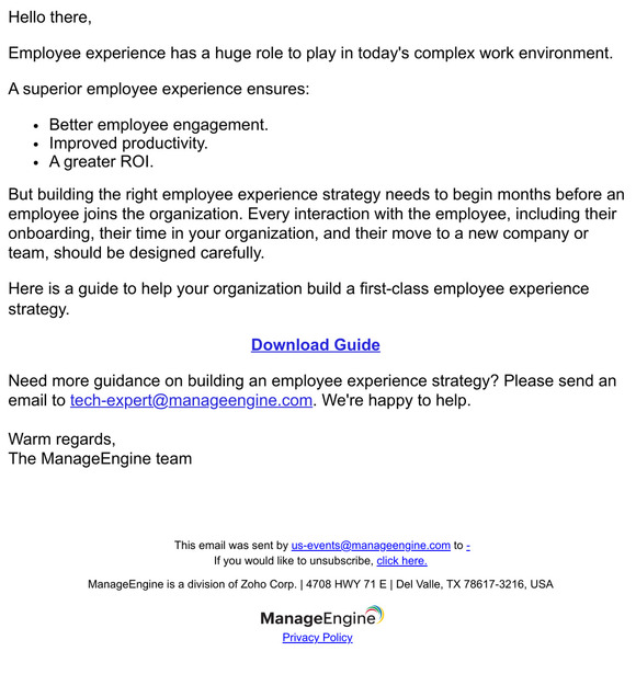 ManageEngine: Build the right employee experience strategy for your ...