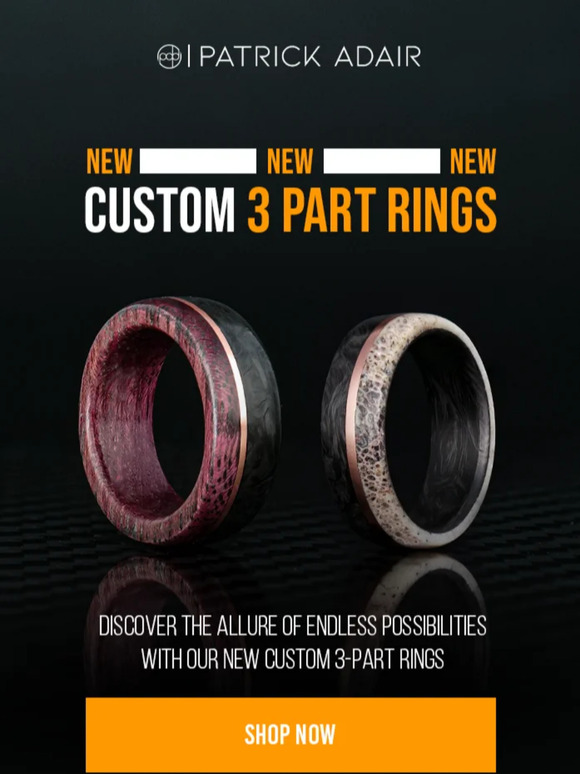 Patrick Adair Designs: New Custom 3 Part Rings! | Milled