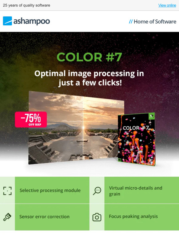 Ashampoo: Optimal image processing in just a few clicks - Color #7 | Milled