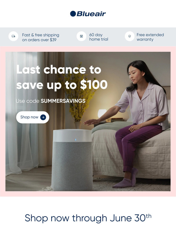 Blueair: Up to $100 off with code SUMMERSAVINGS | Milled