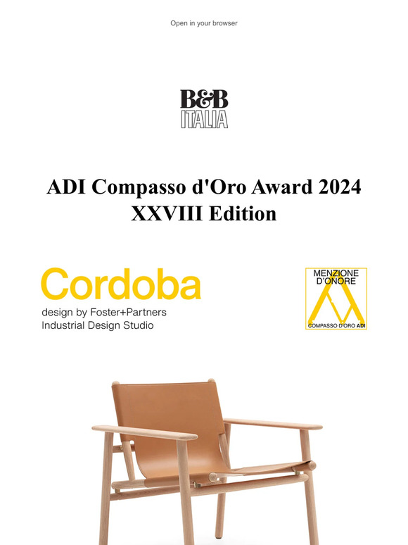 B&B Italia: ADI Compasso d'Oro Award 2024 XXVIII Edition | Milled