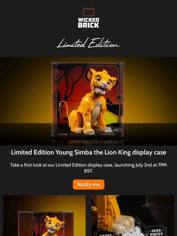 Wicked Brick: First look - Limited Edition Young Simba display case 🦁 ...