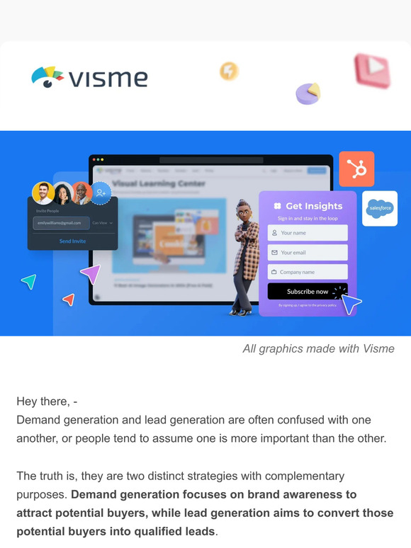 Visme: 👍 Cracking the Code: Demand vs. Lead Generation | Milled