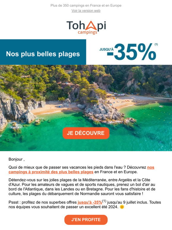 Tohapi: 🏖️Nos campings proches des plus belles plages de France | Milled