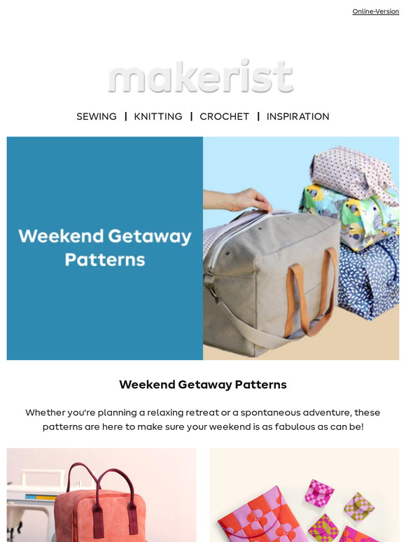 Makerist: Weekend Getaway Patterns | Milled