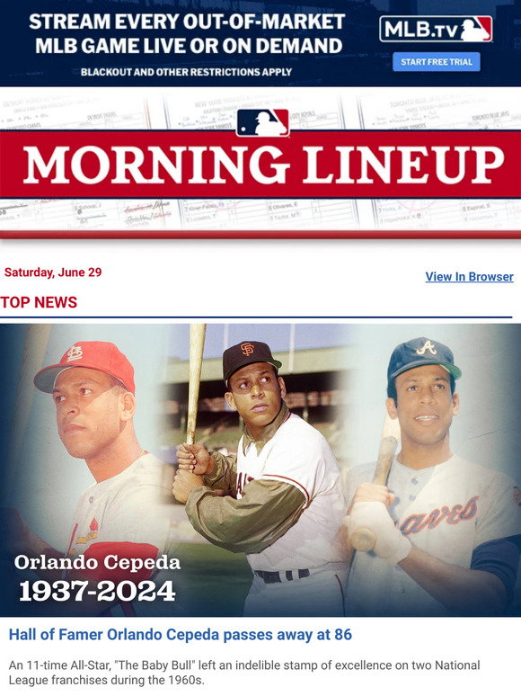 MLB: Hall of Famer Orlando Cepeda passes away at 86 | Milled