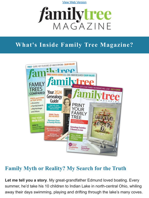Family Tree Magazine: Don't Miss Your Chance to Uncover Family History ...