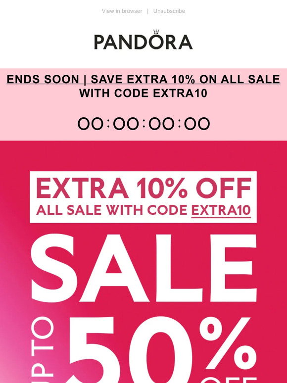 Pandora: Final Hours for an Extra 10% Off All Sale Styles! | Milled