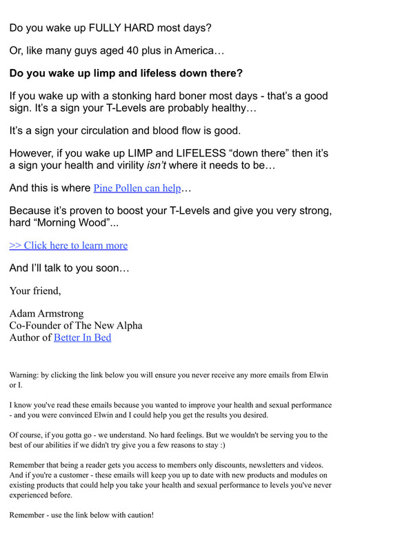 The New Alpha: What Your “Morning Manhood” Says About You. | Milled