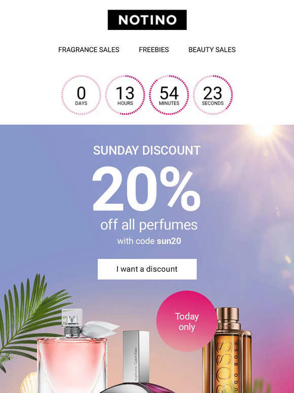 Notino: 20% discount to make your Sunday fragrant | Milled