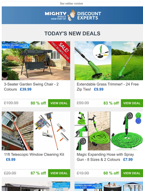 Discount Experts: ONLY £39.99! 3-Seater Swing Chair | Cordless Grass ...