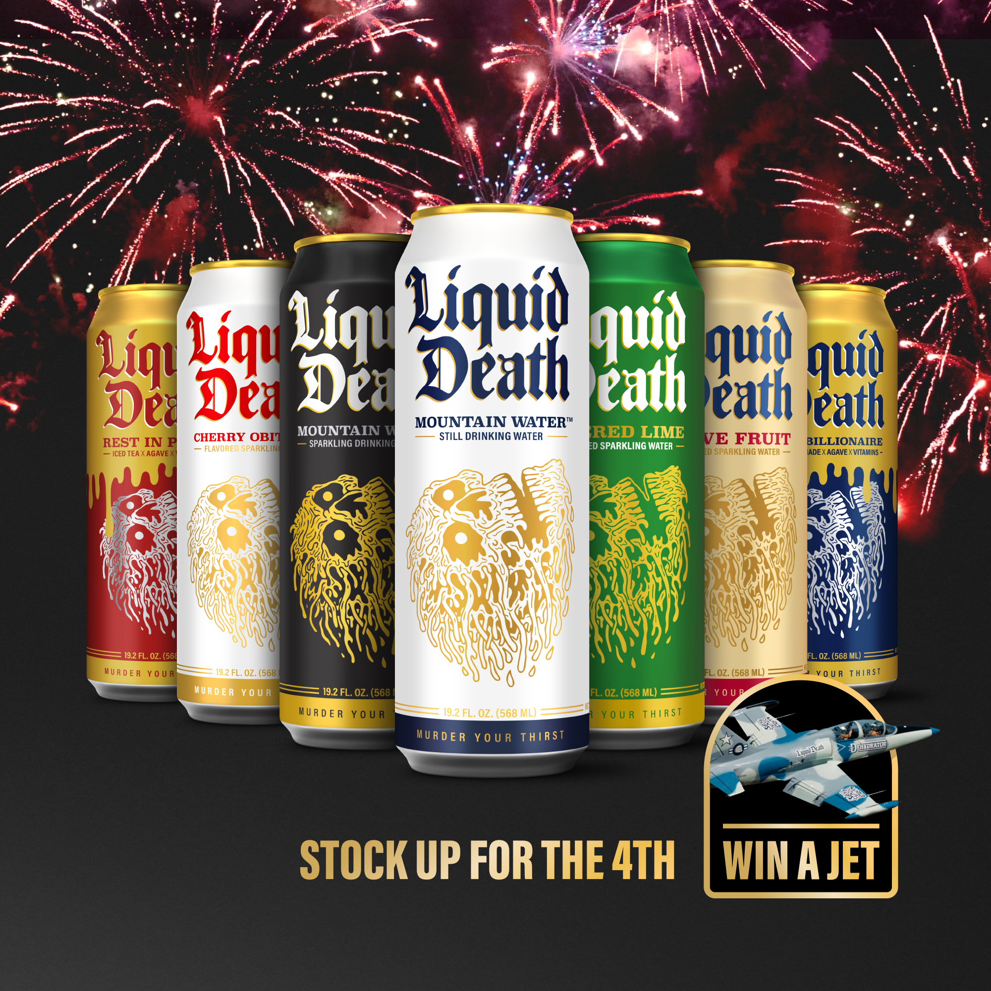 Liquid Death: Stock Up For The 4th, Win A Jet | Milled