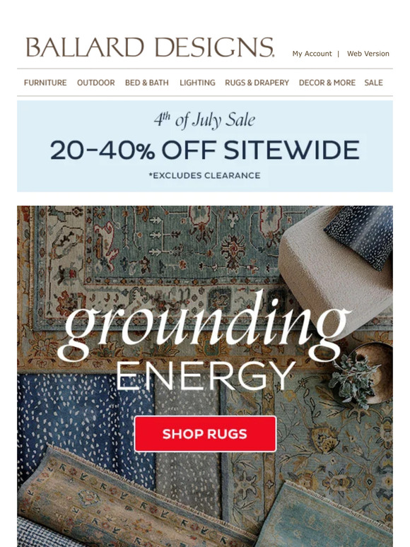 Ballard Designs: Do your floors a favor – discover Ballard rugs! | Milled