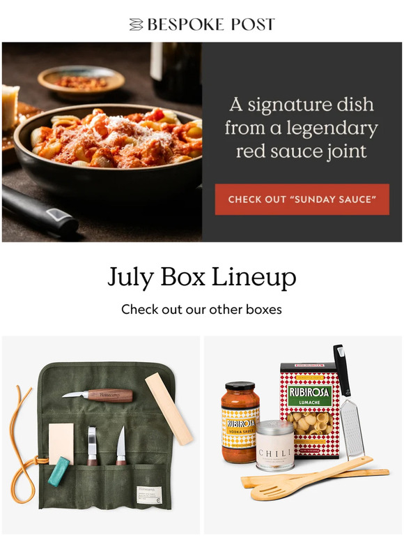 Bespoke Post: New July Box — From a Legendary Red Sauce Joint | Milled