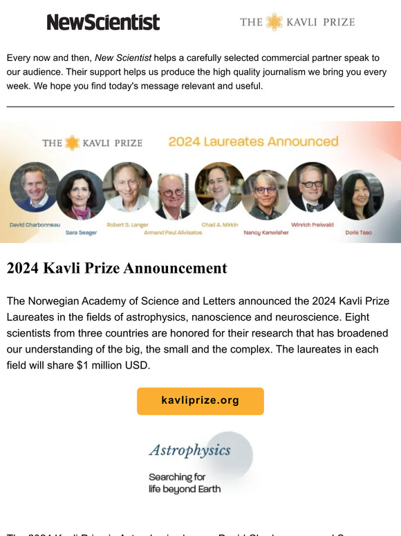New Scientist: Meet the 2024 Kavli Prize Laureates in Astrophysics ...