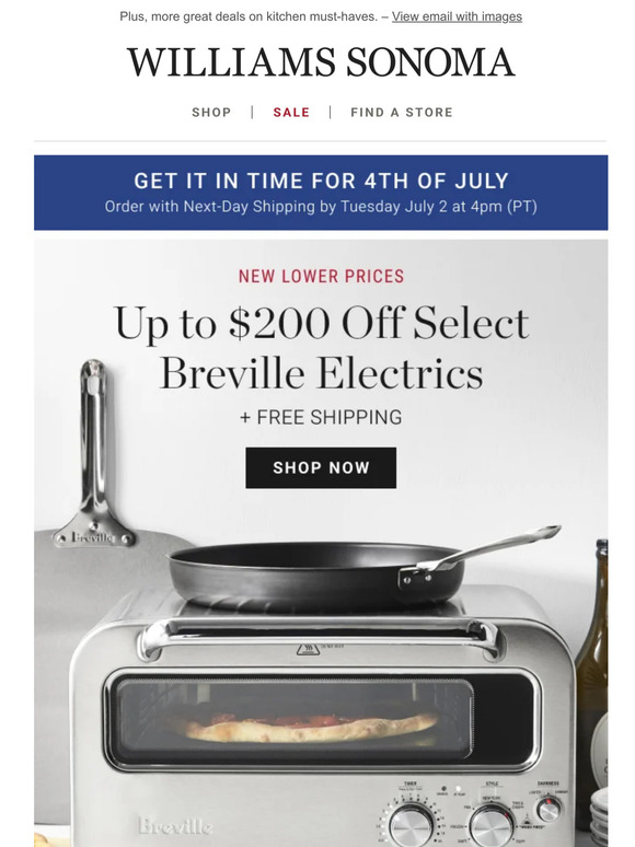 Williams Sonoma: 🏷️ New lower prices on select Breville Electrics (up ...