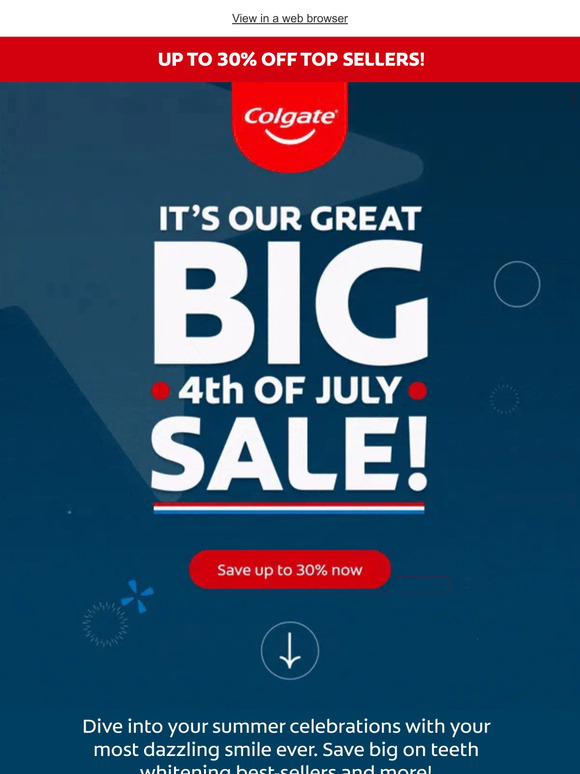 Colgate: Our 4th of July sale starts now! | Milled