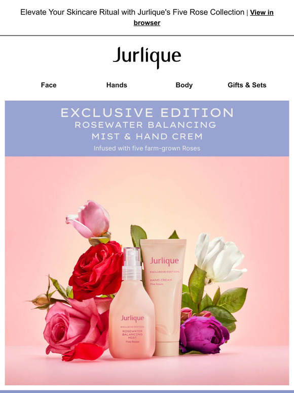 Jurlique: Limited Edition Alert: Jurlique's Five Rose Hand Cream and Mist is Here! | Milled