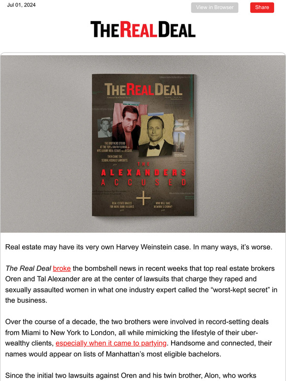 The Real Deal: 🗞️ How TRD broke open real estate’s “worst-kept secret ...