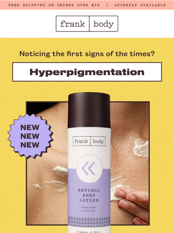 Frank Body: I’M HERE: New Retinol Body Lotion. | Milled