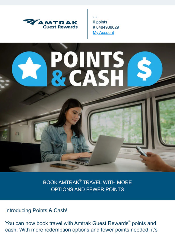 Amtrak: New! Introducing Points & Cash. | Milled