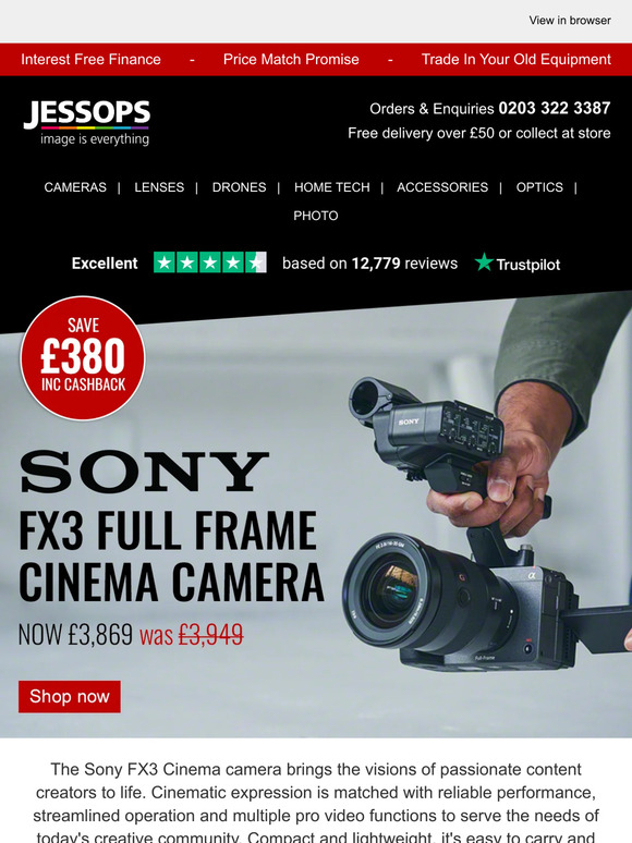 Jessops: 🔍 Discover the power of Sony FX3 - your new filmmaking tool ...