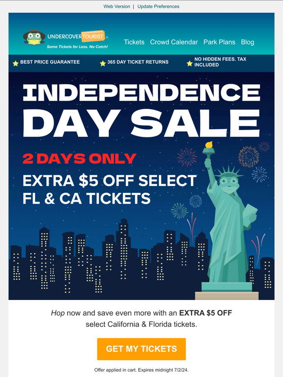 Undercovertourist.com: Independence Day Sale EXTRA Savings on Theme ...