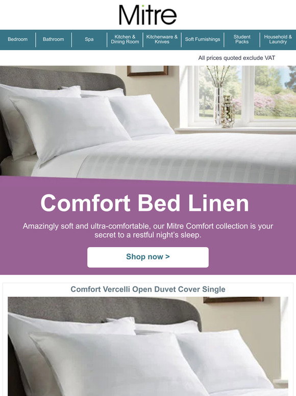 Mitre Linen: Sleep easy with the Mitre Comfort collection | Milled