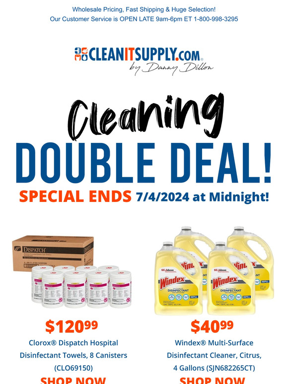 CleanItSupply: DOUBLE DEAL: Clorox Hospital Wipes & Windex Multi ... CleanItSupply: DOUBLE DEAL: Clorox Hospital Wipes & Windex Multi ...