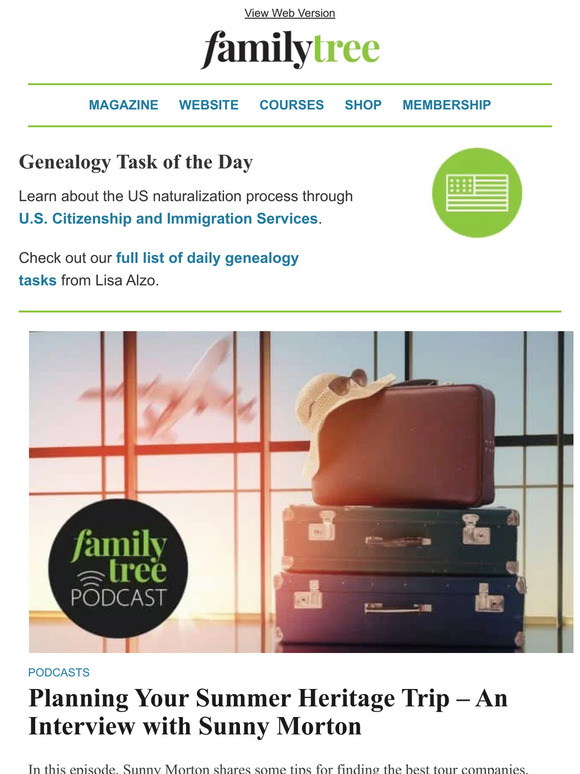 Family Tree Magazine: Family History Travel: Your Guide | Milled