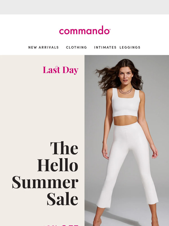Commando: Goodbye, 40% off. The Hello Summer Sale, last day. | Milled