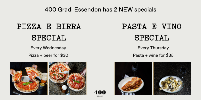 400 Gradi: Our New Lunch Menu and Specials at 400 Gradi | Milled