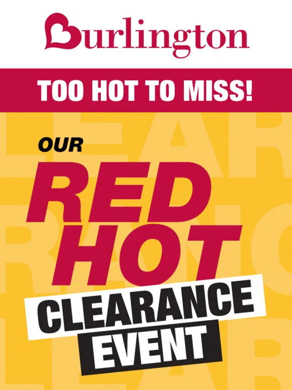 Burlington: The Red Hot Summer Clearance Event is ON! | Milled
