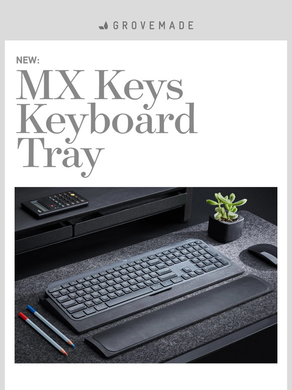 Grovemade: The Black Collection: MX Keys Keyboard Tray is Here | Milled