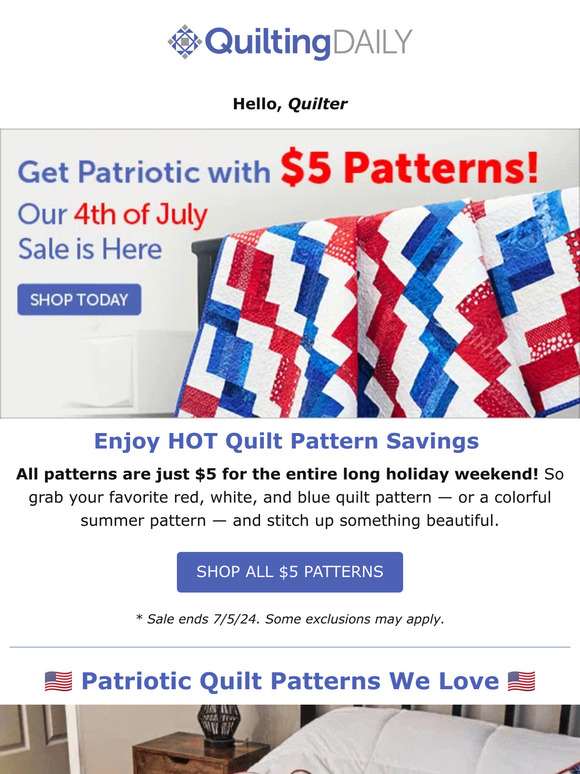 Fons And Porter: ☀️🧨 Enjoy HOT Quilt Pattern Savings🧨 ☀️ | Milled