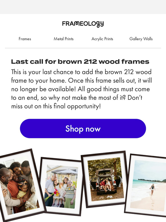Frameology: PSA: We're retiring the brown 212 wood frame soon 👀 | Milled