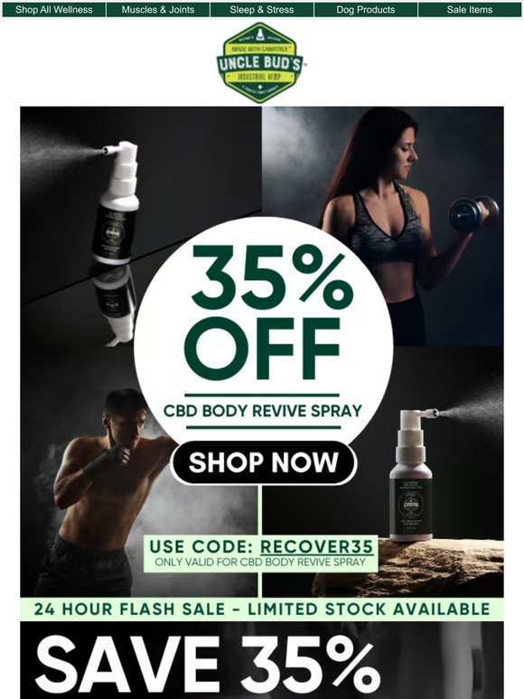 Uncle Bud's: 35% OFF Pain Relief Backed By Science | Milled