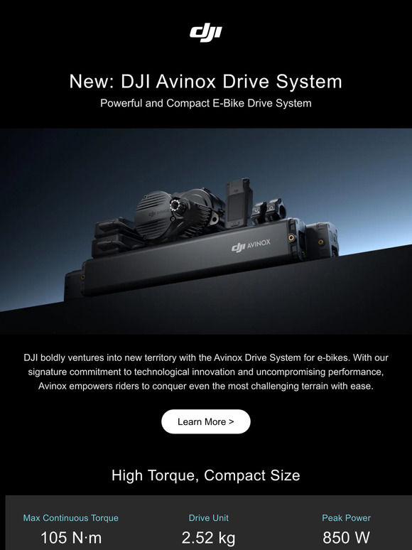 DJI: New: DJI Avinox Drive System | Milled
