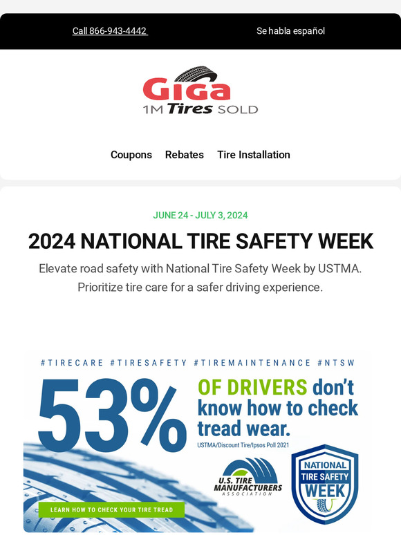 Giga Tires: 🚗 Roll into National Tire Safety Week: Keep Your Drive ...