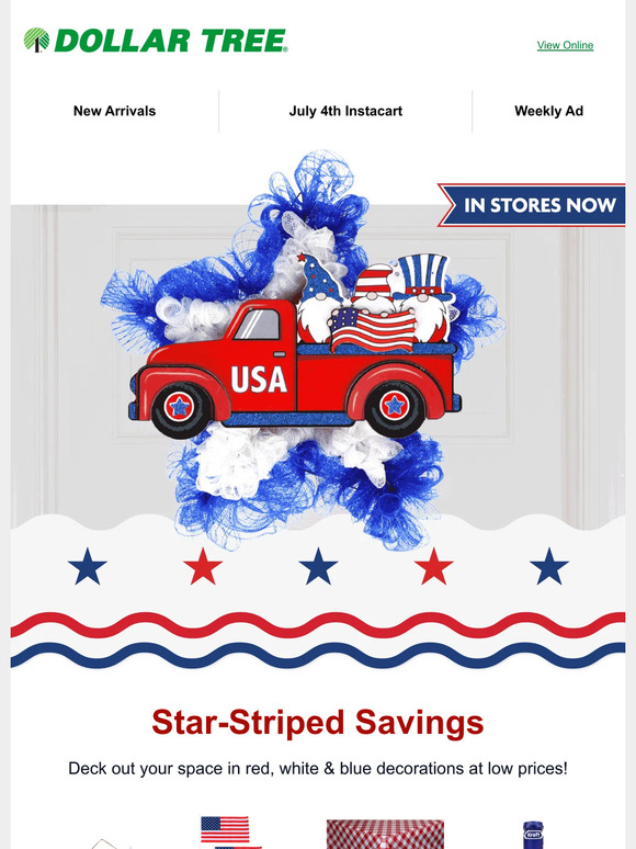 Dollar Tree: Red, White & Blue Delivered to You! | Milled
