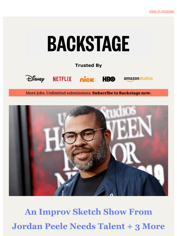 Backstage: A Jordan Peele improve sketch show needs talent! | Milled