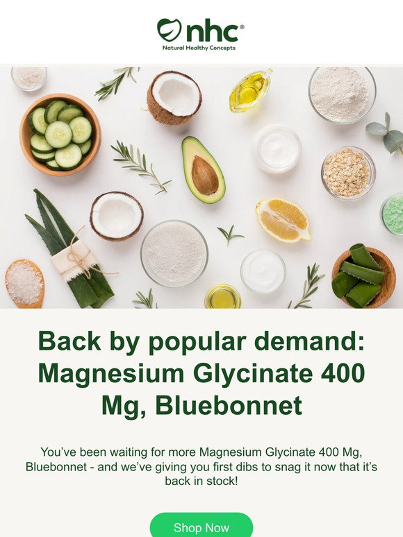 Natural Healthy Concepts: Back by popular demand: Magnesium Glycinate ...