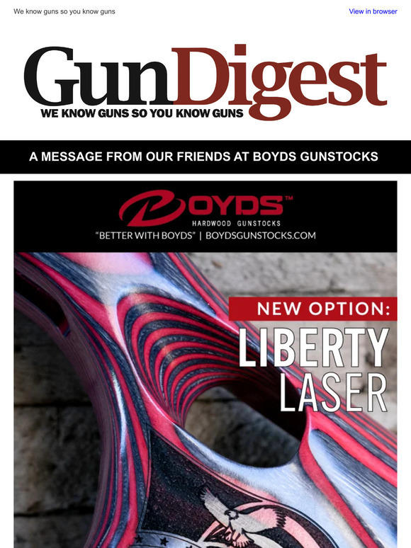 Gun Digest Store: Introducing Boyds® Liberty Laser Panel! | Milled