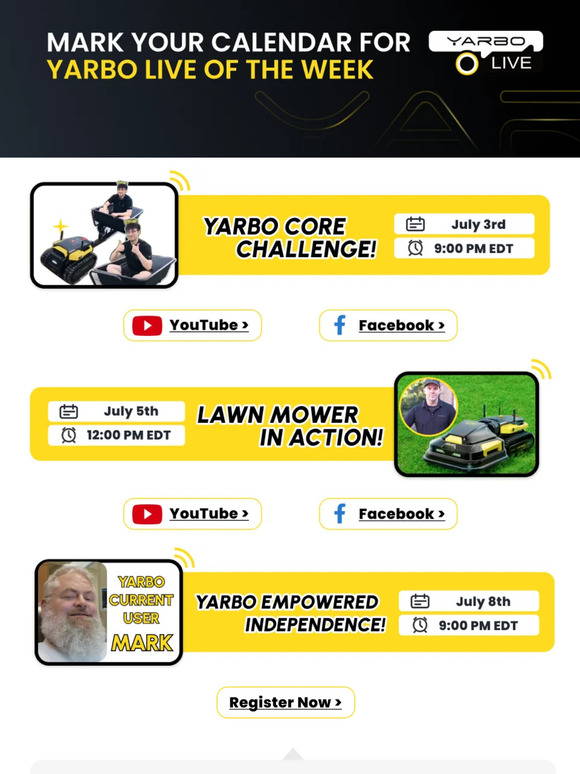 Yarbo: [Live] Party with Yarbo! | Milled